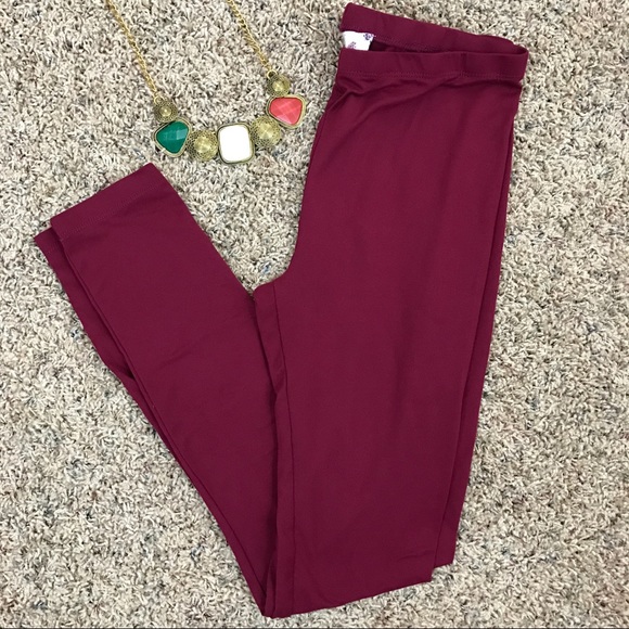 Hippie Rose | Pants & Jumpsuits | Hippie Rose Burgundy Leggings | Poshmark